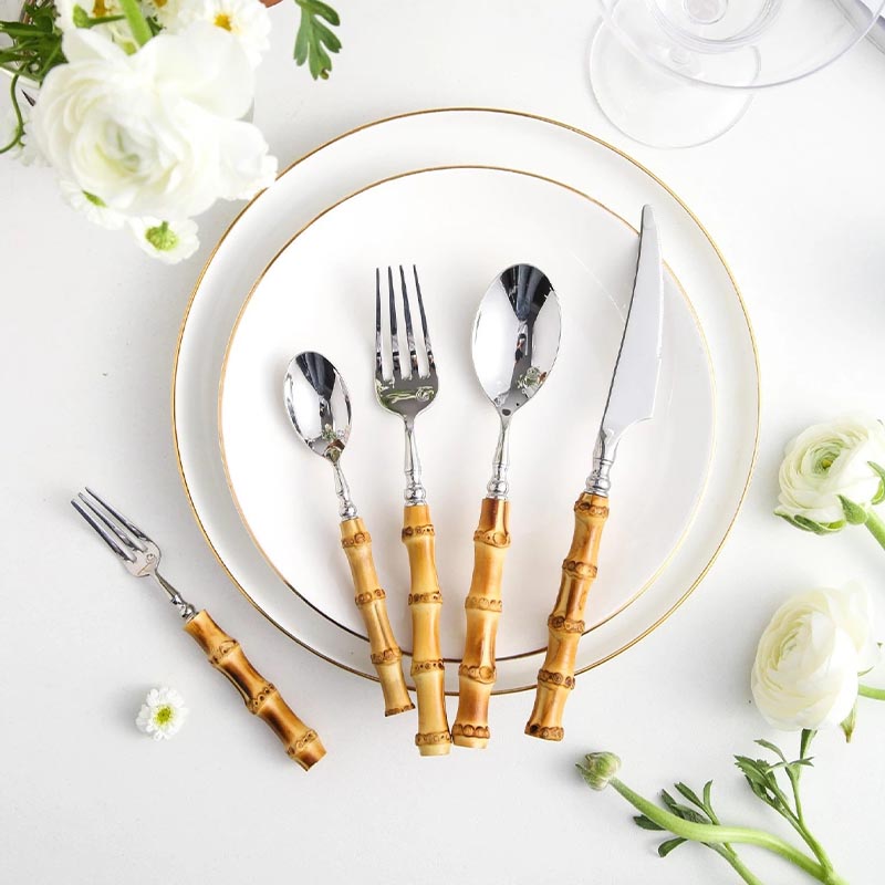 Taavita Eco-Friendly Natural Bamboo Cutlery Set
