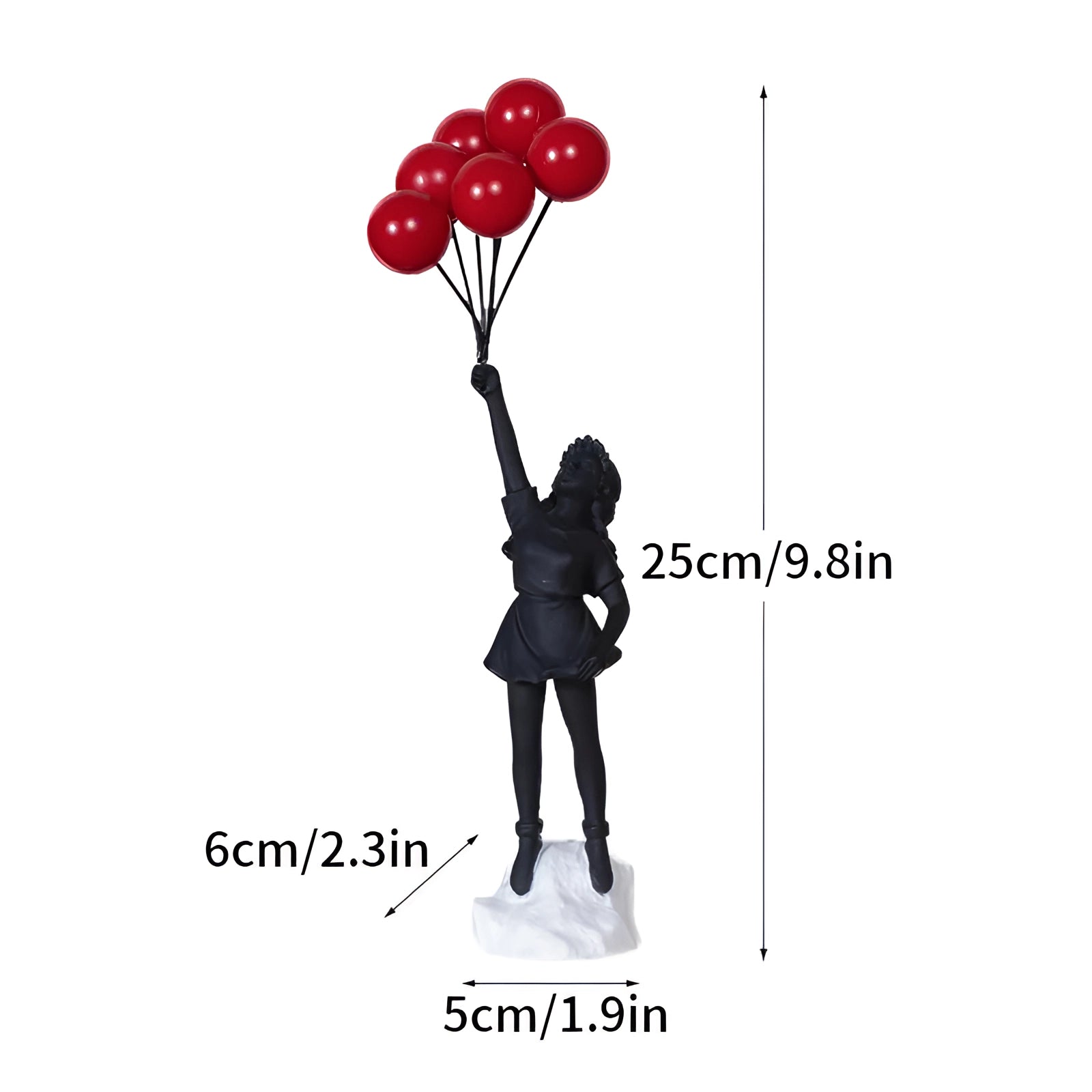 Balloon Girl Statue - Modern Art Home Decor Collectible 25cm